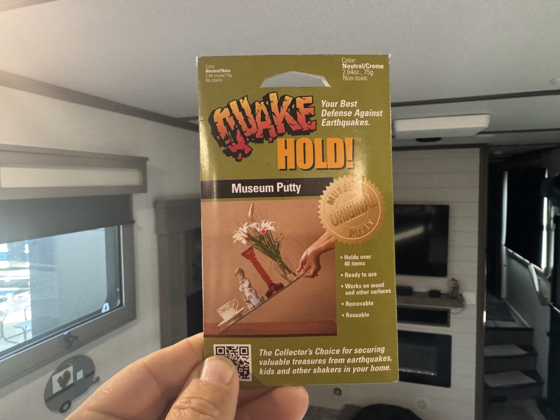 Quakehold! Museum Putty - Kate and Steve RV!